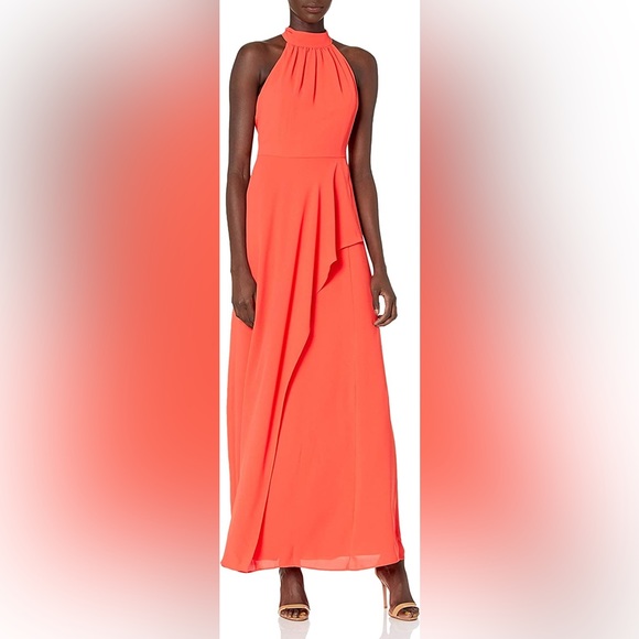 Halston Heritage | Dresses | Halston Heritage Mock Neck Gown In ...